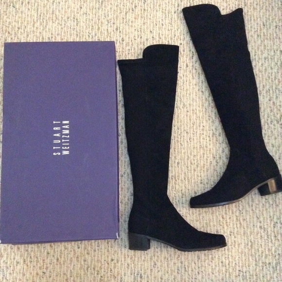 Stuart Weitzman | Shoes | Stuart Weitzman Black Suede Reserve Otk Boots ...